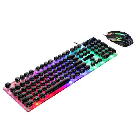 Gaming Keyboard Led Light Usb Wired 104 Keys Black Grandado