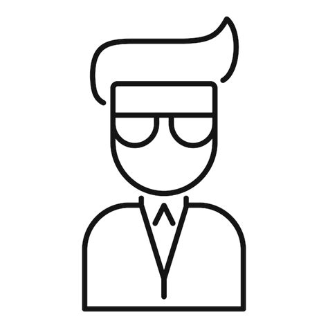 백만장자 아바타 아이콘 흰색 배경에 고립된 웹 디자인을 위한 개요 백만장자 아바타 벡터 아이콘 프리미엄 벡터