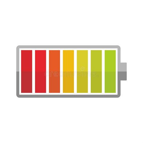 Battery Level Indicator Color Vector Illustration Cartoon Flat Design