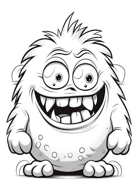 몬스터 컬러링 페이지 몬스터 캐릭터 라인 아트 컬러링페이지 괴물 아웃라인 드로잉 컬러링 피지 몬스터 콜러링 북 Ai 생성