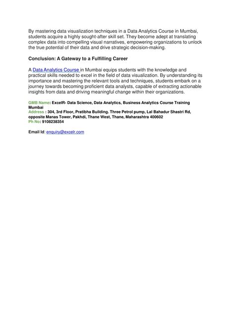 Ppt Master Data Visualization In Mumbais Data Analytics Course