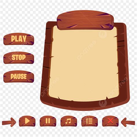 나무 Ui 게임 벡터 세트 플레이 화면 신청 Png 일러스트 및 벡터 에 대한 무료 다운로드 Pngtree