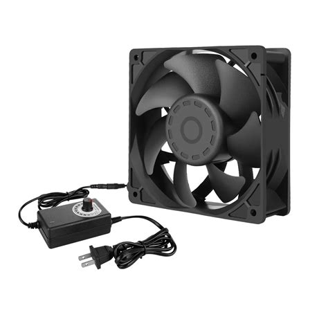 Qirssyn High Cfm Computer Fan 120mm X 38mm 110v 220v Ac Powered Variable Speed Fan Cooling