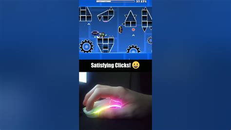 geometry dash satisfying clicks 😁 shorts youtube