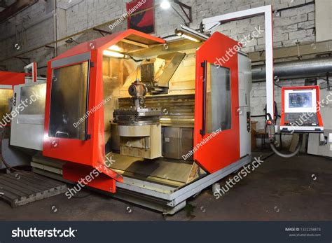 Cnc Machine Working Metal Slightly Dirty Stock Photo Shutterstock