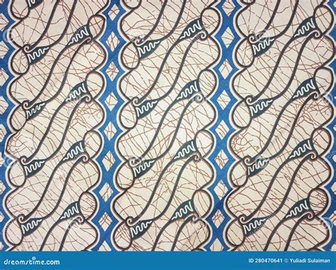 Parang Motif Batik Print Is An Original Indonesian Cultural Heritage Recognized By Unesco Stock