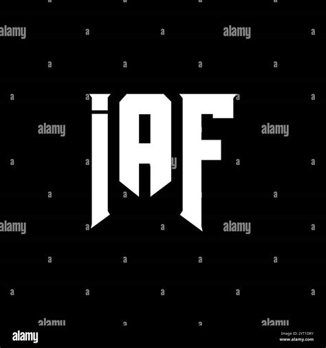 IAF Letter Logo Design For Technology Company IAF Logo Design Black And White Color Combination