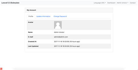 Laravel Boilerplate Quick Start