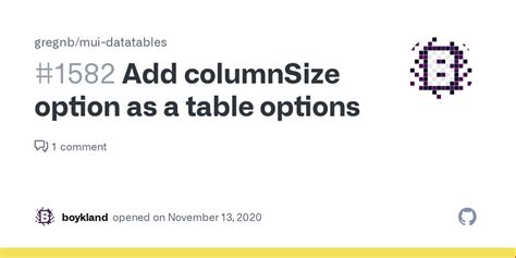 Add Columnsize Option As A Table Options · Issue 1582 · Gregnbmui