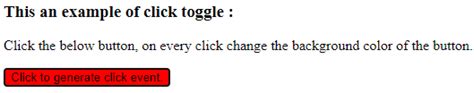 Jquery Click Toggle Working And Examples Of Jquery Click Toggle