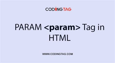 Param Tag In HTML HTML Param Tag