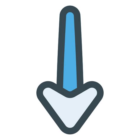 Icono De Flecha Hacia Abajo Generic Outline Color