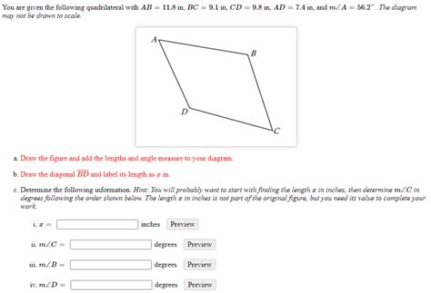 Solved You Are Given The Following Quadrilateral With AB Chegg