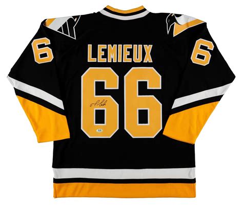 Mario Lemieux Signed Penguins Mitchell And Ness Authentic Captains