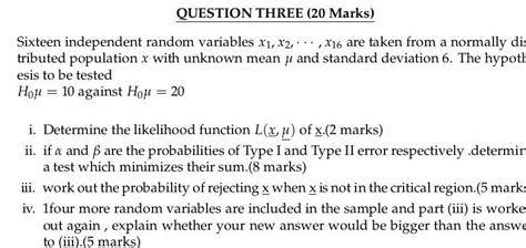 Solved Sixteen Independent Random Variables X1x2⋯x16 Are