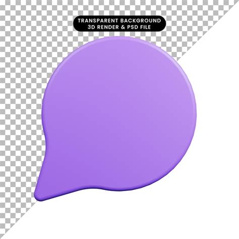 Premium Psd 3d Render Ui Icon Of Chat Bubble