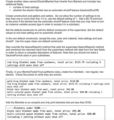 Create An Eclipse Project Called Blanketsales