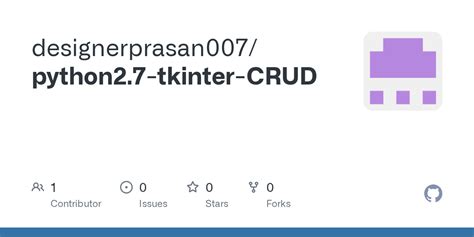 Github Designerprasan007python27 Tkinter Crud