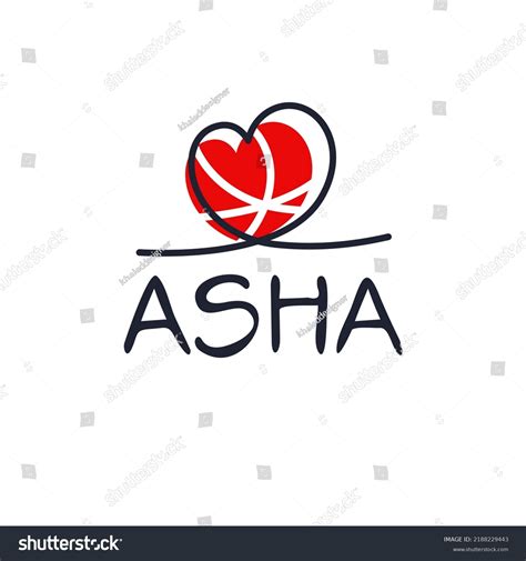 Asha Calligraphy Name Vector Illustration Stock Vector Royalty Free 2188229443 Shutterstock
