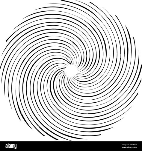 Circular Spiral Swirl Twirl Design Element Concentric Radial And Radiating Burst Of Lines