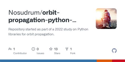 Github Nosudrumorbit Propagation Python Study Repository Started As