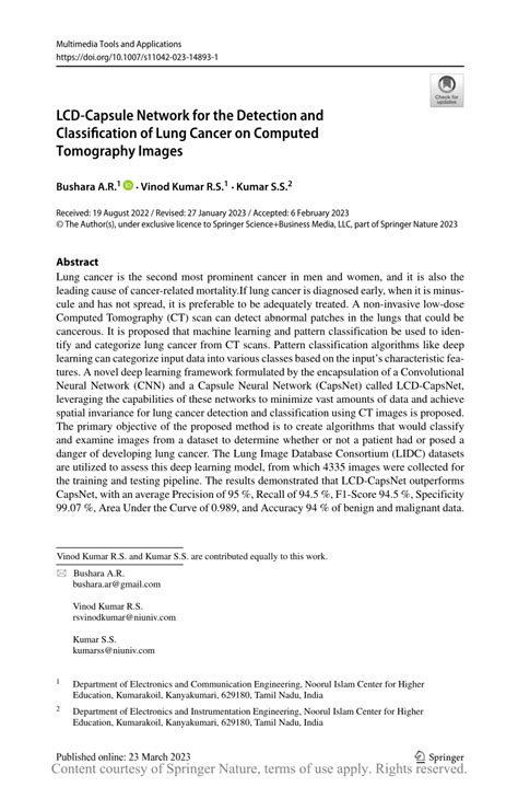 lcd capsule network for the detection and classification of lung cancer