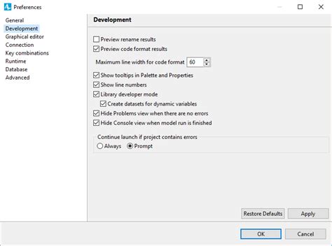 anylogic preferences anylogic help