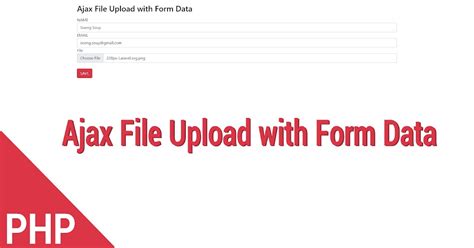 Ajax File Upload With Form Data Php