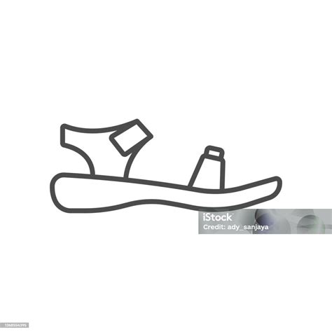 샌들 신발 벡터 아이콘 모바일 컨셉 과 웹 디자인을위한 라인 플랫 사인 고무 슬리퍼 글리프 아이콘 기호 기호 그림 벡터 그래픽
