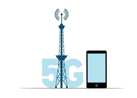 5g Network Tower And Mobile Phone Icon On Transparent Background 42165670 PNG