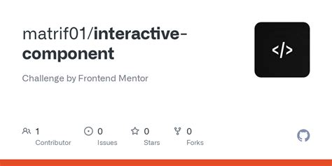 github matrif01 interactive component challenge by frontend mentor
