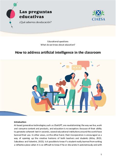 (PDF) CIAESA How to address artificial intelligence in the classroom English