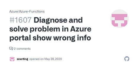 Diagnose And Solve Problem In Azure Portal Show Wrong Info · Issue 1607 · Azureazure Functions