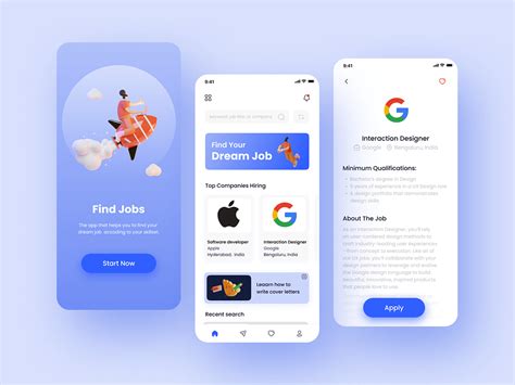 Job Searching App Ui Design On Behance