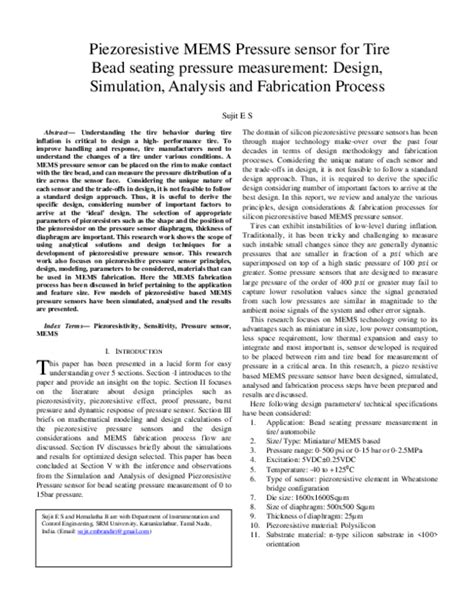 pdf piezoresistive mems pressure sensor ieee format