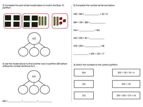Place Value Flexible Partitioning Of Numbers To 1000 Lesson By Kg Resources