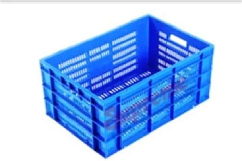 Blue Rectangular Plastic Crates At 885 00 Inr In Ahmedabad Clean Box Containers Ind Private