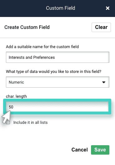 create custom fields to store any kind of data mainbrainer