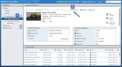 windows server 2016 hyper v on vmware esx virtualization