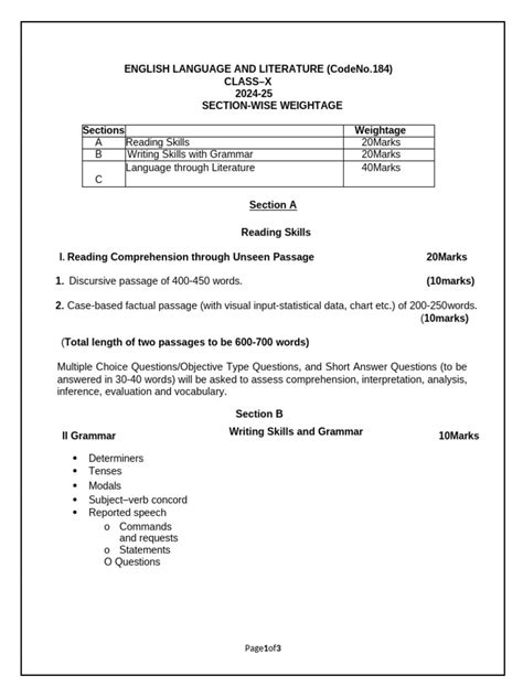 Blue Print Class X Sub Eng Miss Sarita G Pdf