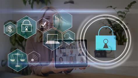 Premium Photo Developing Network Security System Internet Data Security Concept Laptop