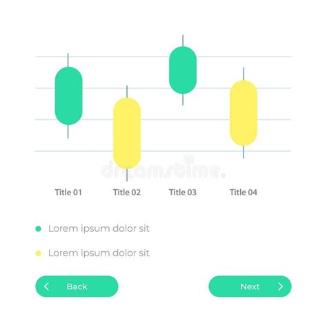 Candlestick Chart Ui Element Template Stock Vector Illustration Of