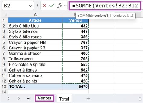 faire référence à un onglet excel la pro du bureau