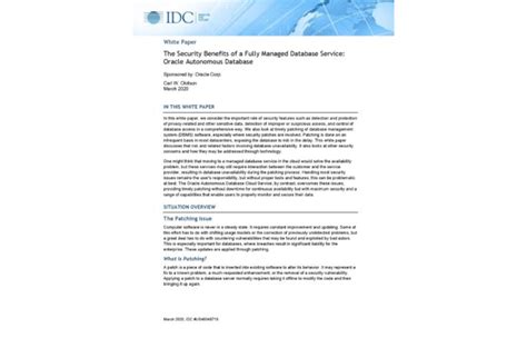 The Security Benefits Of A Fully Managed Database Service Oracle
