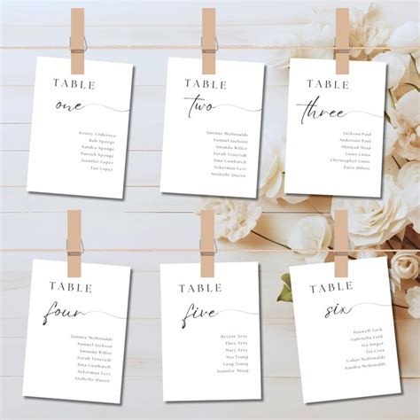 Table Assignment Etsy