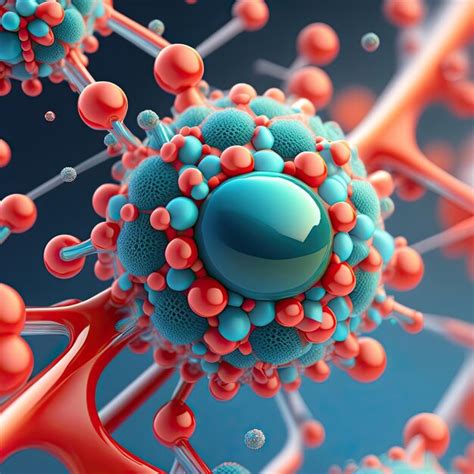 Premium Ai Image Virus Molecule Closeup