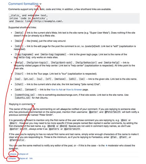 Collapse All Displaying Twice In The Markdown Help Page Meta Stack