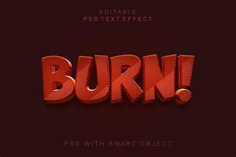 Premium Psd Burn 3d Text Effect