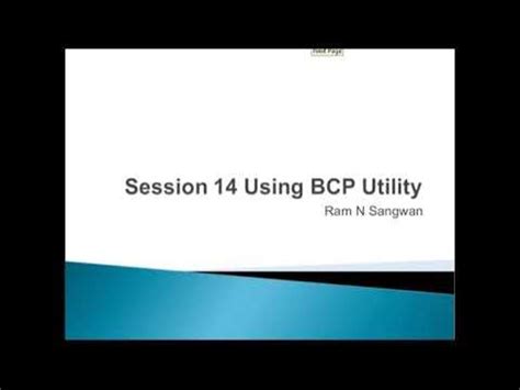 SAP ASE 16 Using Bulk Copy Utility In Sybase Sybase BCP Utility