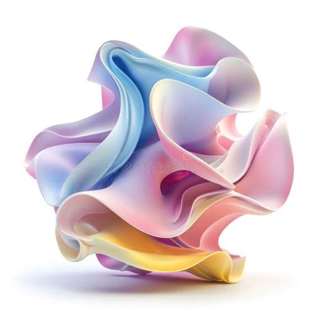 A Digitally Created Abstract Swirl With A Soft Pastel Color Palette Stock Illustration